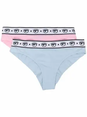 CHIARA FERRAGNI Logo-print Cotton Briefs Set