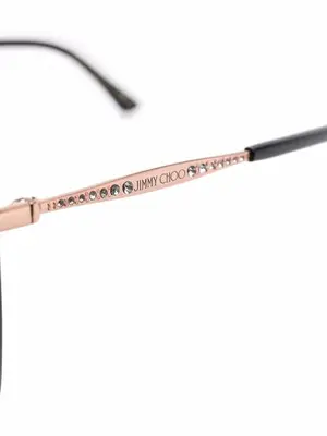 JIMMY CHOO Rhinestone-embellished Oversized Sunglasses