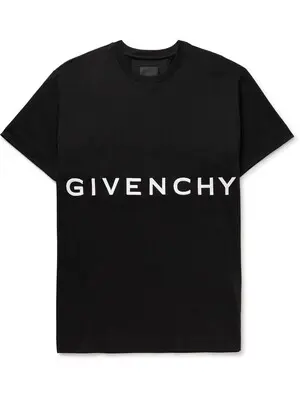 Givenchy Logo-embroidered Cotton-jersey T-shirt - Black