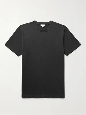 Sunspel Riviera Organic Cotton-jersey T-shirt - Gray
