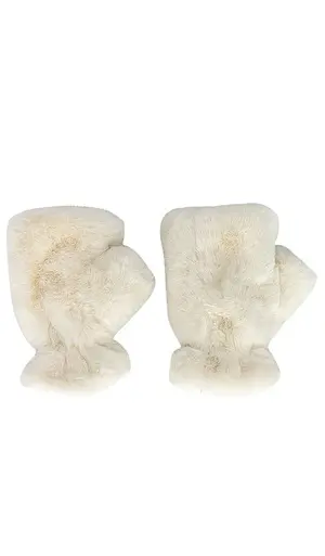 Apparis Ariel Faux Fur Gloves - Ivory