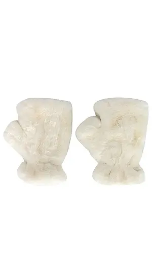 Apparis Ariel Faux Fur Gloves - Ivory