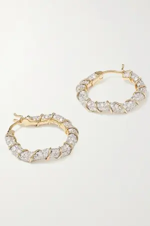 Yvonne Léon 18-karat Diamond Hoop Earrings