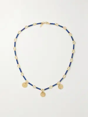 FOUNDRAE Karma, Wholeness And Dream 18-karat Lapis Lazuli Necklace