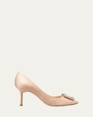 Manolo Blahnik Hangisi 70mm Pump - Flesh