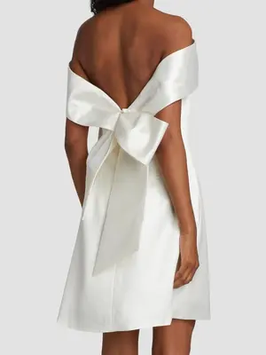 Amsale Mikado Off-the-shoulder Shift Dress