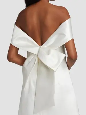 Amsale Mikado Off-the-shoulder Shift Dress
