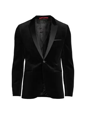 Hugo Velvet Tuxedo Jacket - Black