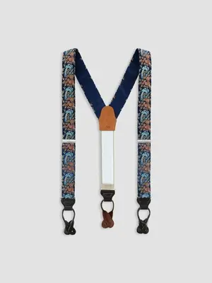 Trafalgar Birds Of Prosperity Suspenders - Navy