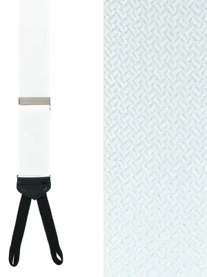 Trafalgar Monte Bello Silk Suspenders - White