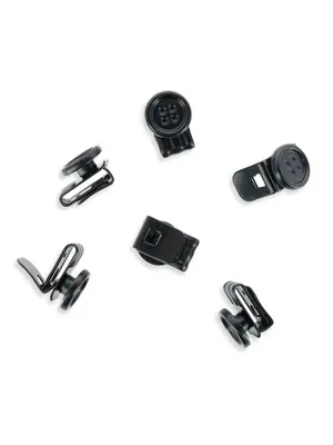Trafalgar 6-piece No-sew Suspenders Buttons - Black