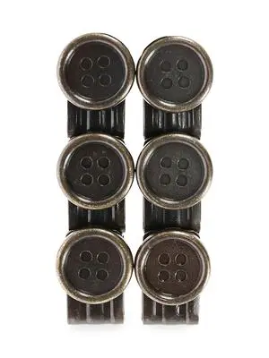 Trafalgar 6-piece No-sew Suspenders Buttons Brass