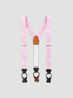 Trafalgar The Sobee Paisley Suspenders Pink