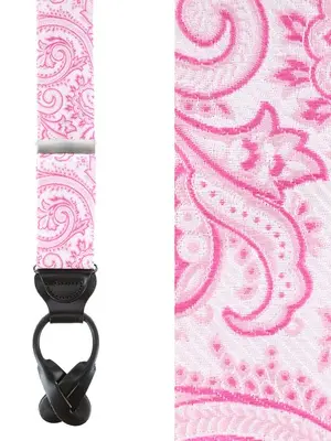 Trafalgar The Sobee Paisley Suspenders - Pink