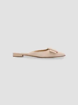 Manolo Blahnik Maysale Suede Flats - Nude