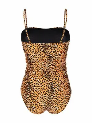 GANNI Animal-print One-piece Swimsuit
