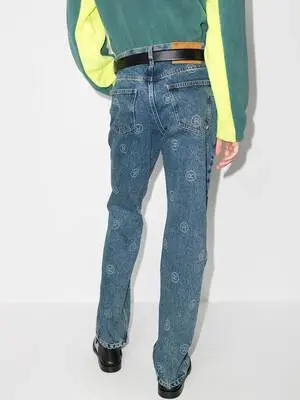 Martine Rose Logo-print Straight-leg Jeans
