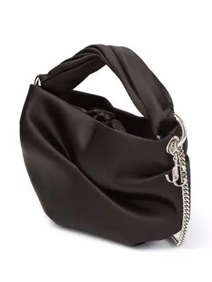 JIMMY CHOO Bonny Satin-finish Shoulder Bag
