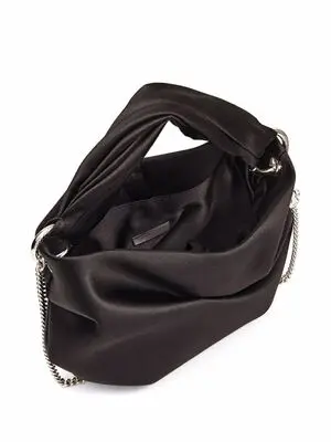 JIMMY CHOO Bonny Satin-finish Shoulder Bag
