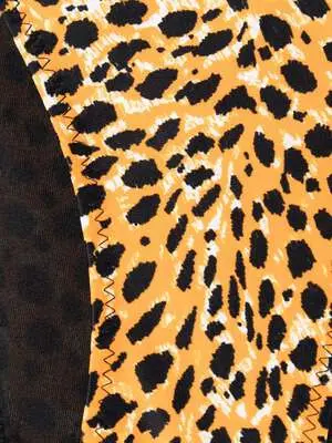 GANNI Animal-print Bikini Bottom - Orange