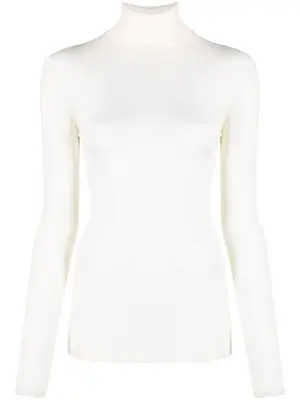 Hanro Fine-Knit Polo-Neck Jumper 0795 Cygne