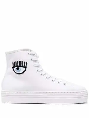 CHIARA FERRAGNI Patch-detail Lace-up Sneakers