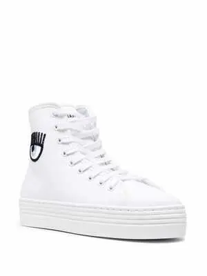 CHIARA FERRAGNI Patch-detail Lace-up Sneakers