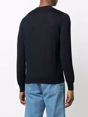 BARBA NAPOLI Crew-neck Knit Jumper - Blue