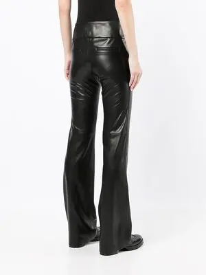 Alice + Olivia Olivia Vegan Leather Flared Trousers