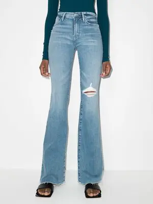 FRAME Le High Flared Jeans - Blue