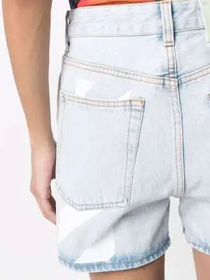 Off-White Diag-stripe Denim Shorts