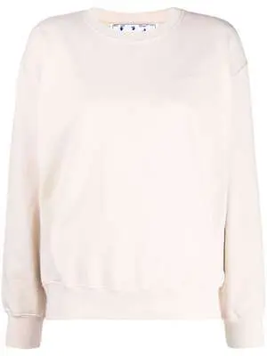 Off-White Diag-print Crew-neck Sweatshirt - Neutrals