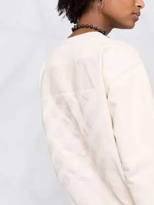 Off-White Diag-print Crew-neck Sweatshirt - Neutrals