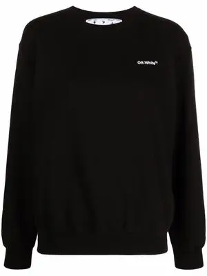 Off-White Diag-stripe Printed Sweatshirt - Black
