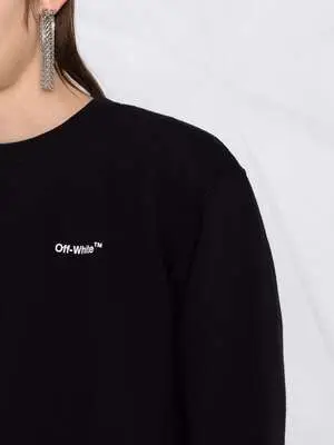Off-White Diag-stripe Printed Sweatshirt - Black