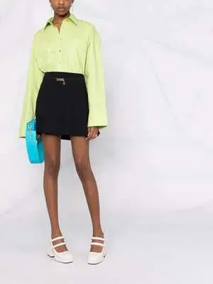 Versace La Greca Chain A-line Mini Skirt