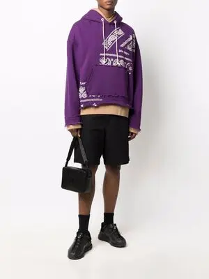 Palm Angels Bandana-print Hoodie - Purple