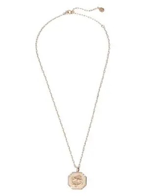 Shay 18k Rose Gold Zodiac Disc Diamond Necklace