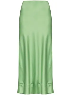 LEE MATHEWS Stella Silk Midi Skirt