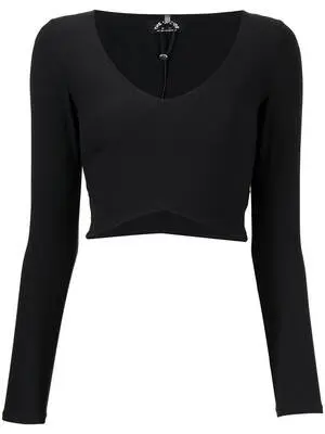 The Upside Long-sleeve V-neck Crop Top