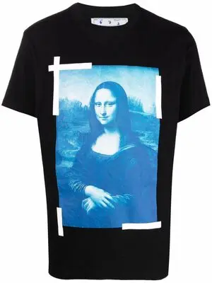 Off-White Monalisa Slim-cut T-shirt - Black