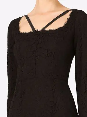 Dolce & Gabbana Long-sleeve Lace Minidress