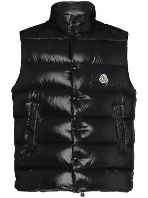 Moncler Tibb Logo-patch Padded Gilet - Black