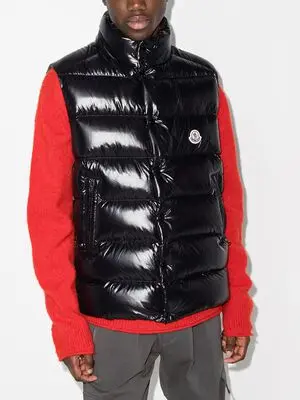 Moncler Tibb Logo-patch Padded Gilet - Black