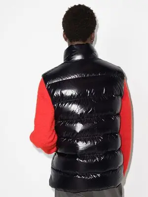 Moncler Tibb Logo-patch Padded Gilet - Black