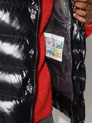 Moncler Tibb Logo-patch Padded Gilet - Black
