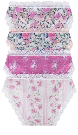STRIPE & STARE X Loveshackfancy Sunset Harbour Knicker Box In Pink
