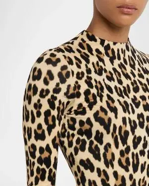 Alice + Olivia Delora Fitted Mock-neck Dress