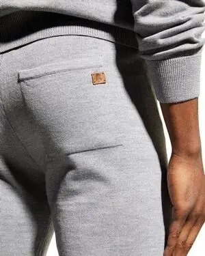 Corneliani Apos;s Wool-blend Jogger Pants - Grey