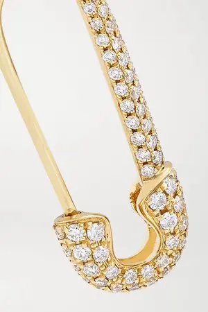 ANITA KO Safety Pin 18-karat Diamond Earring